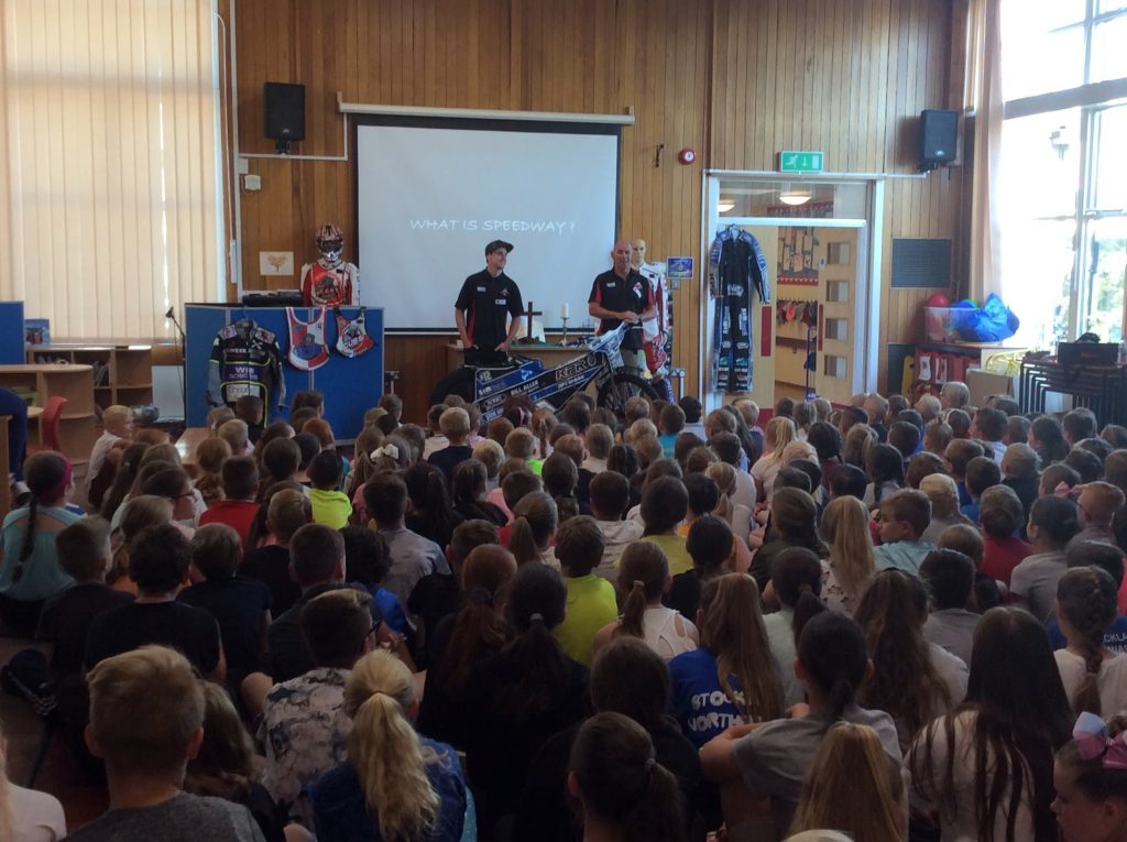 Stewart and Keay visit school
